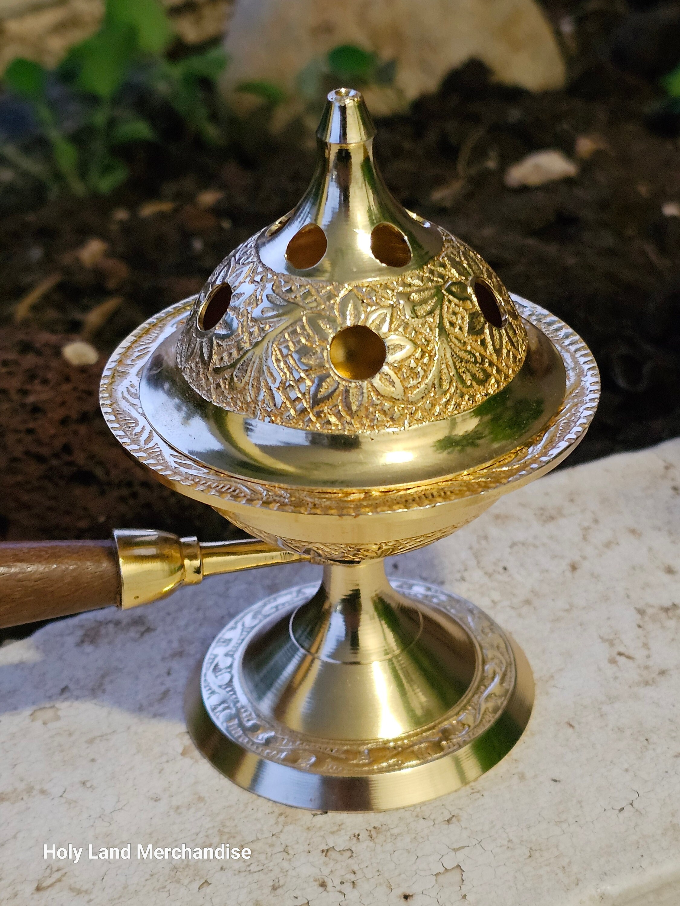 Christian Incense Burner From the Holy Land Brass Height 13 Centimeters ...