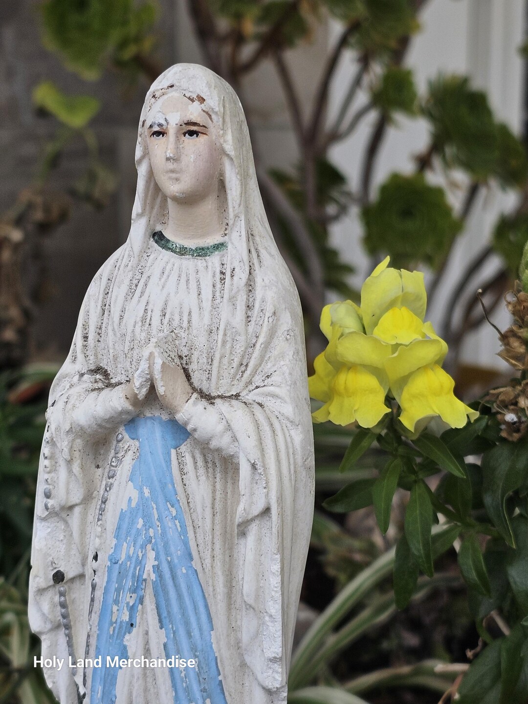 27 Cm Vintage Statue Hand Painted Plaster Sculpture From the 70s the ...