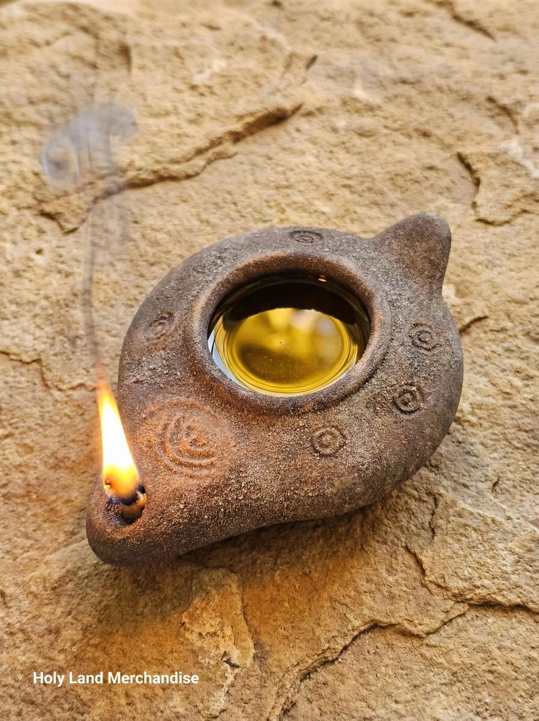 Ancient-style Clay Oil Lamp - Handmade in Jerusalem | Holy Land Pottery ...
