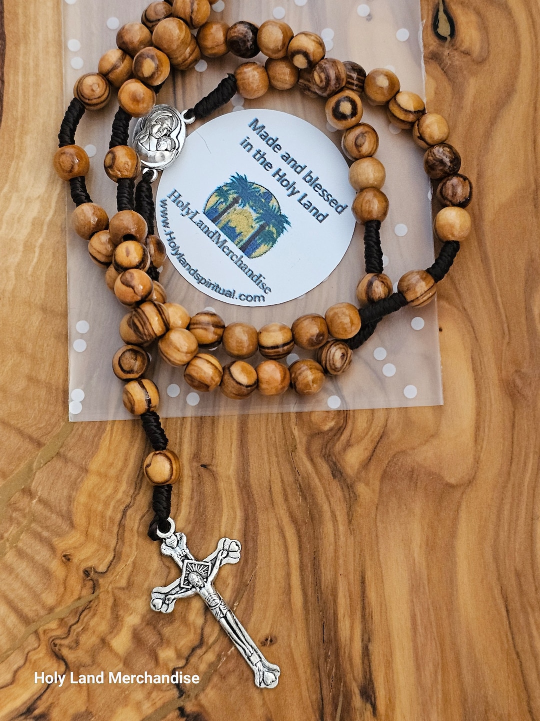 Handmade 6mm Olive Wood Rosary Can Be Worn From Jerusalem the Holy Land ...
