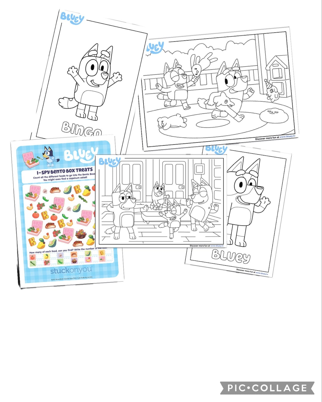 Bluey Colour Activity Pack A4 - Etsy