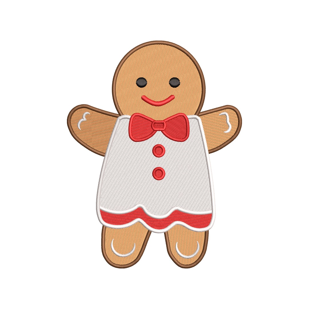 Gingerbread Girl Embroidery Design, Christmas Gingerbread File ...
