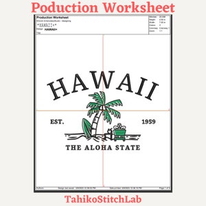 Hawaii Aloha State Embroidery Design, Machine Embroidery, Vintage ...