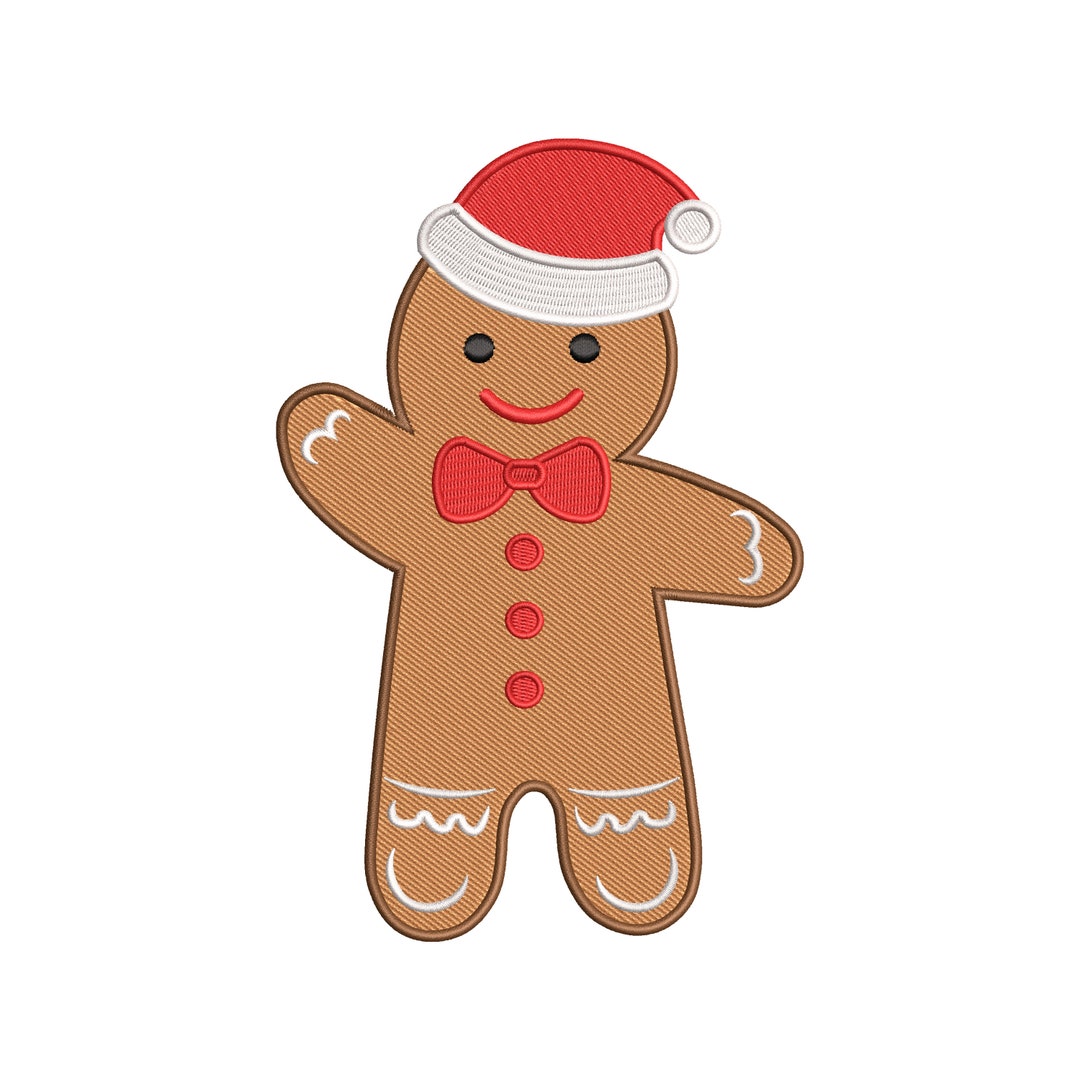 Gingerbread Man Embroidery Design, Christmas Embroidery File, Trendy ...