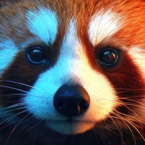 007 - A Red Panda in a Cyberpunk World — Printable Instant Download ...