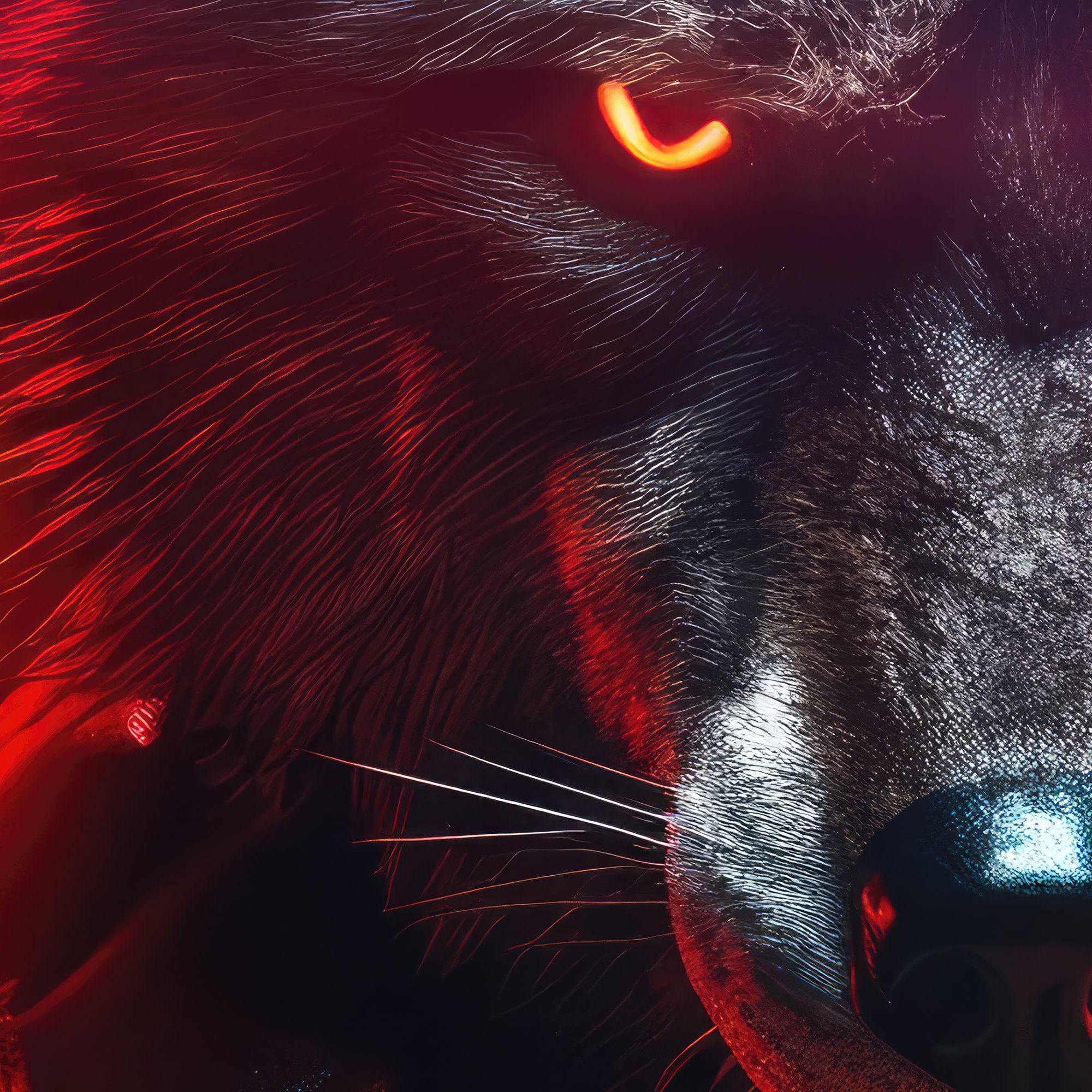 018 A Wolf in a Cyberpunk World Printable Instant Download - Etsy