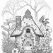 10 House Coloring, Digital Coloring Book - Etsy