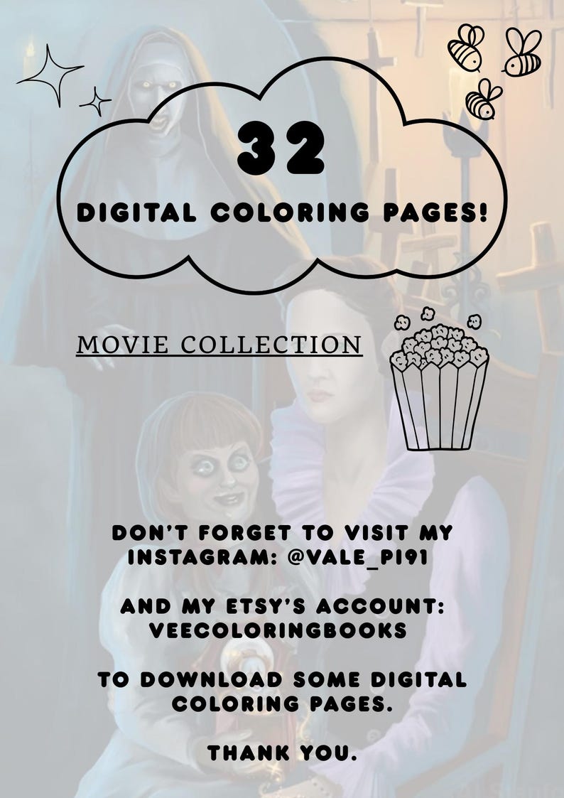 The Conjuring Saga Coloring Book (not for Kids), Relaxing Digital Book ...