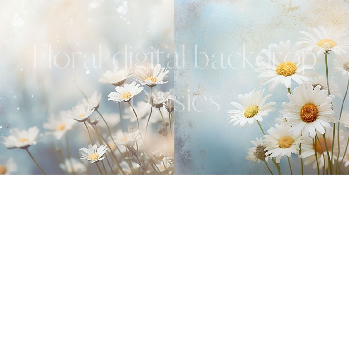 Daisies Floral Digital Backdrop for Maternity Photography, Photoshop ...