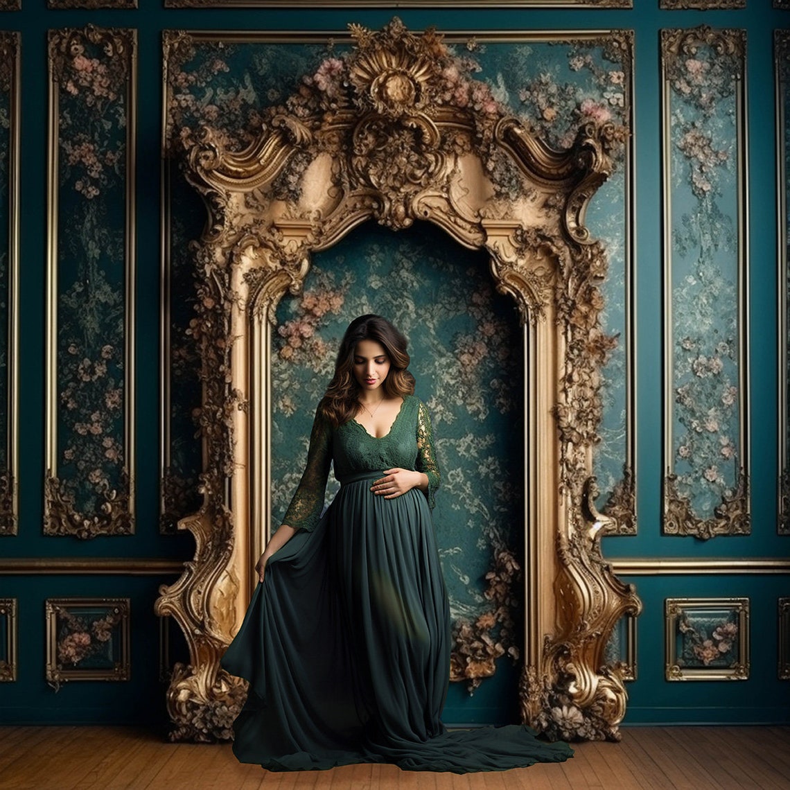 Baroque Frames and Arches Backdrop Bundle Set, Gorgeous Digital ...