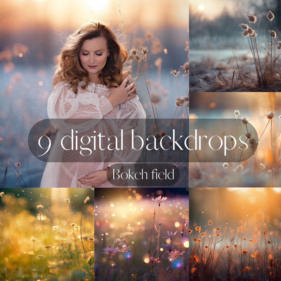 Bokeh Digital Backdrop Set, Maternity Backdrop, Photoshop Overlay ...