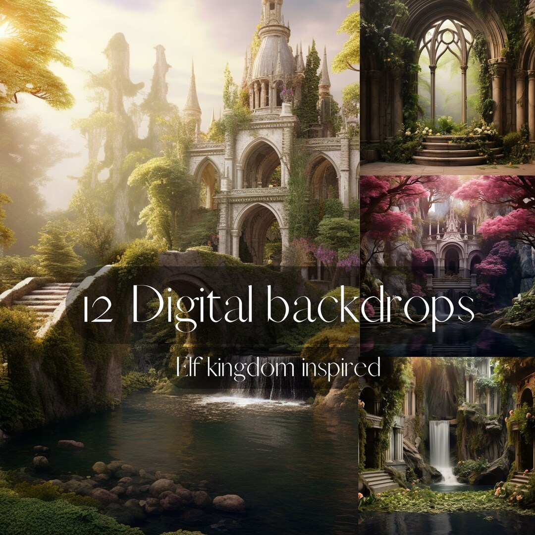 Elven Kindgom Digital Backdrop, Photography Background, Fantasy Photos ...