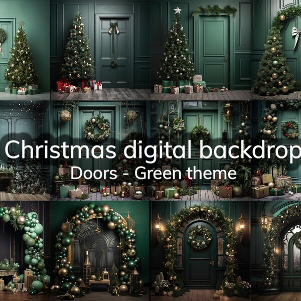 Christmas Digital Backdrop - Etsy