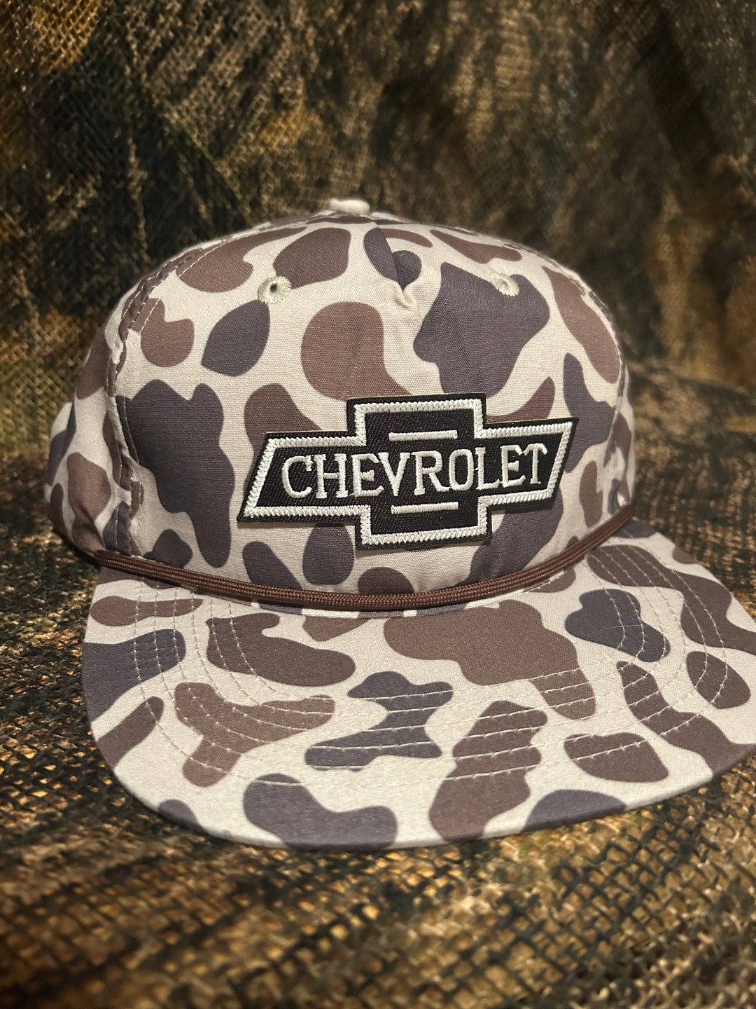 Chevrolet Retro Vintage Camo Ropebrim Snapback Hat - Etsy