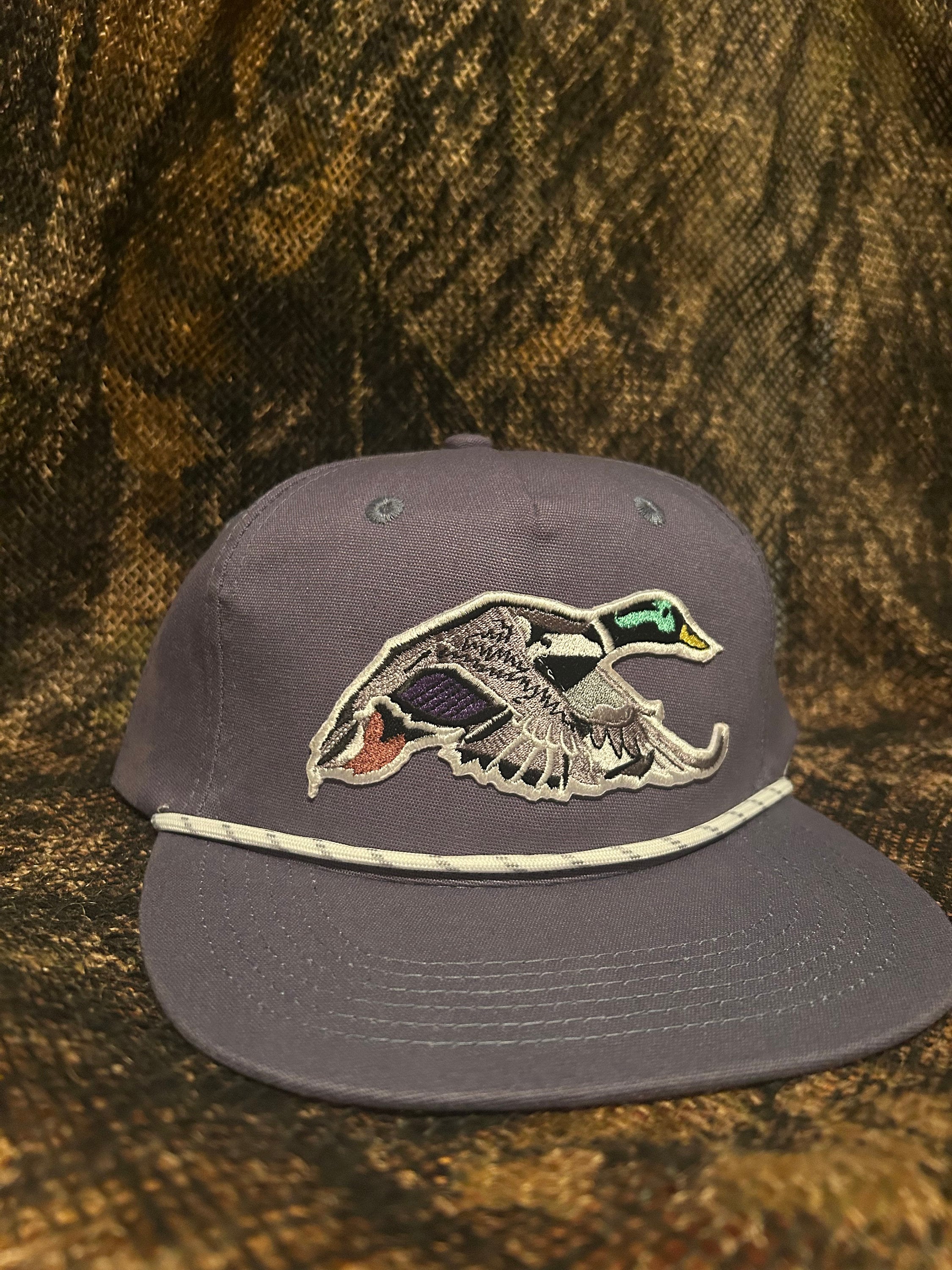 Mallard Duck Blue Rope-brim Snapback Hat - Etsy