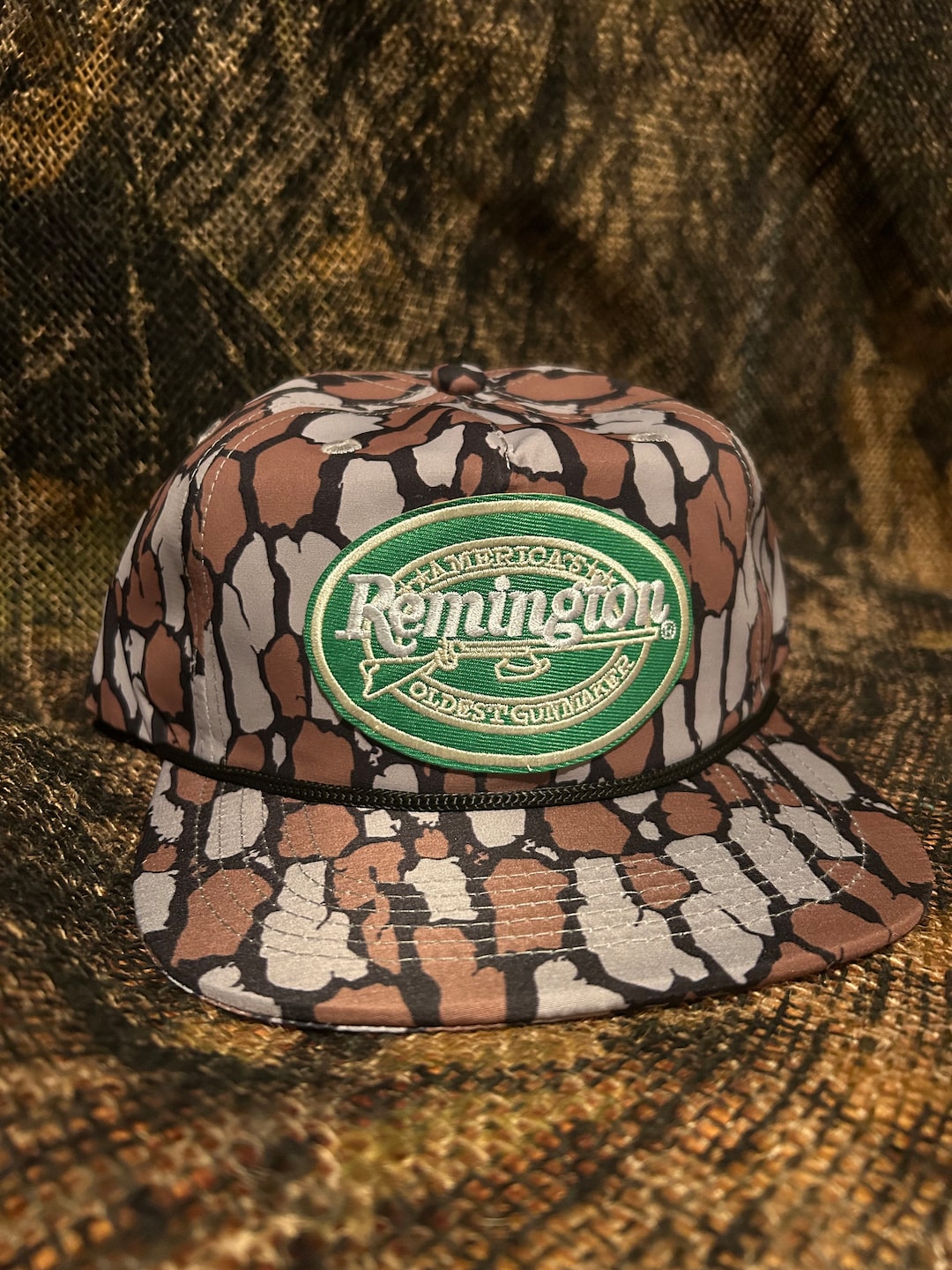 Remington Retro Vintage Oak Camo Ropebrim Snapback Hat - Etsy