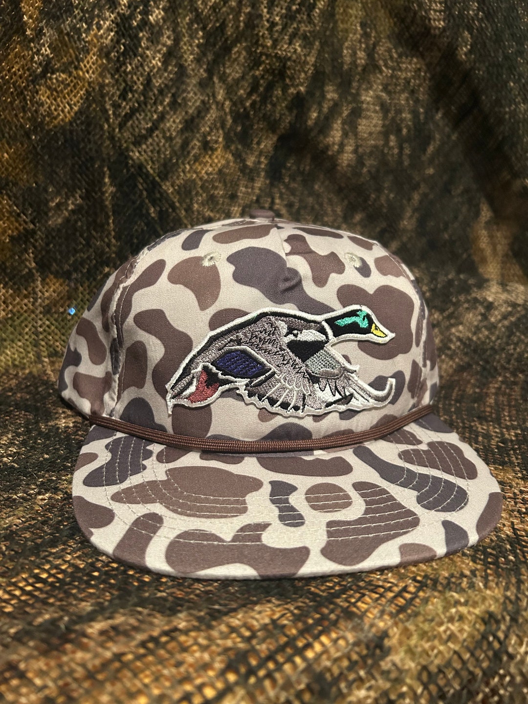 Mallard Duck Brown Camo Snapback Hat - Etsy