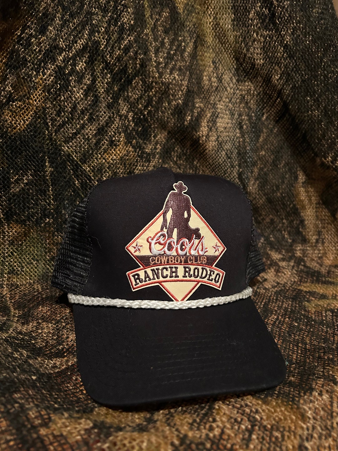 Coors Cowboy Club Ranch Rodeo Retro Vintage Black Trucker Hat - Etsy
