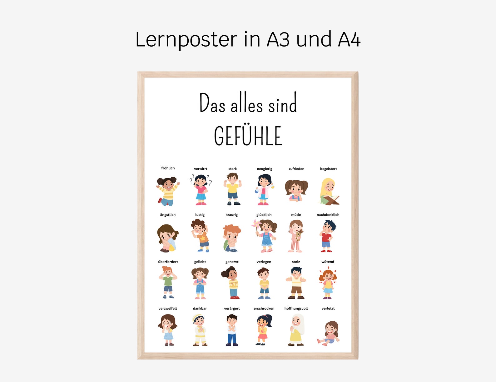 Gefühlekarten | Montessori | Gefühle Kinder | Zum Ausdrucken | PDF ...