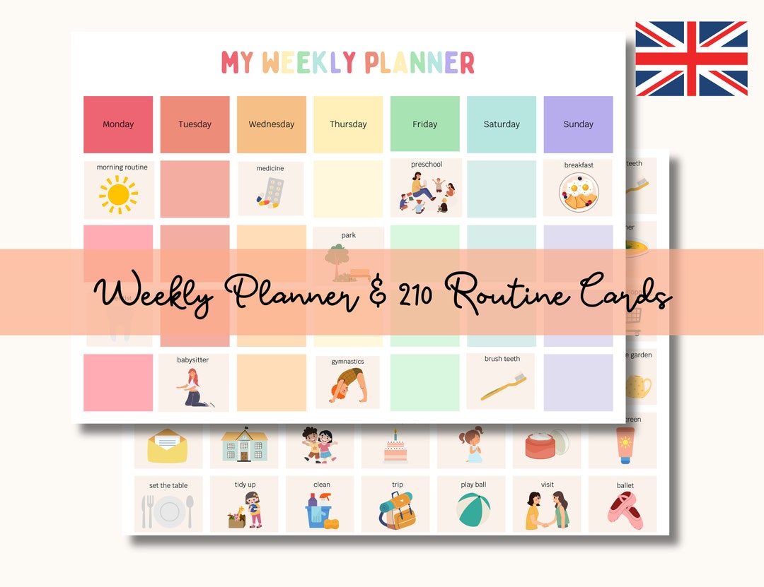 Kids Chore Chart | Weekly Planner | Montessori | Responsibilities ...