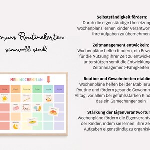 Routinekarten Wochenplan Kinder | Montessori | Tagesablauf ...