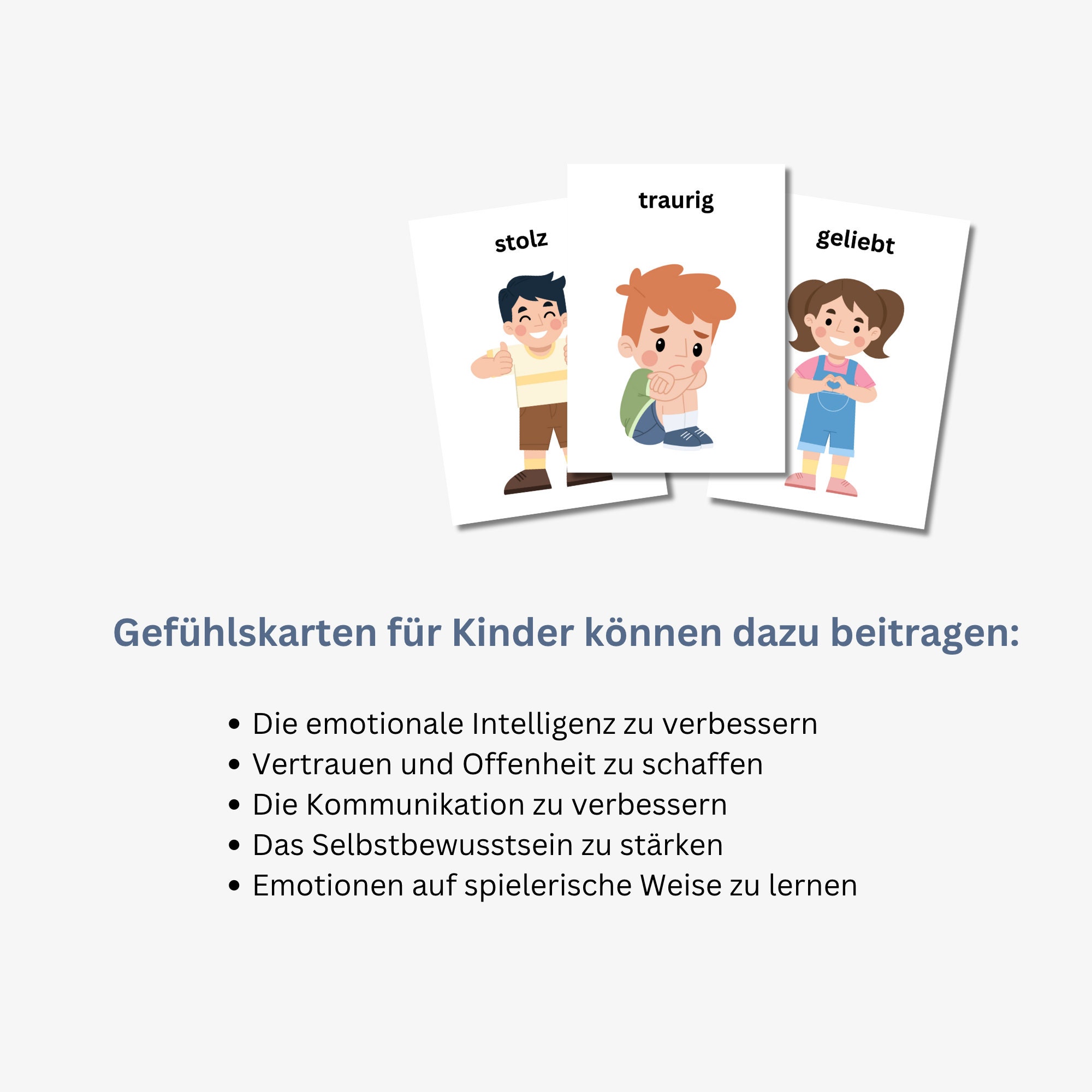 Feeling Cards | Montessori | Feelings Children | to Print | PDF ...