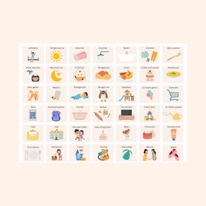 Routinekarten Wochenplan Kinder Montessori Tagesablauf Wochenplaner A4 ...