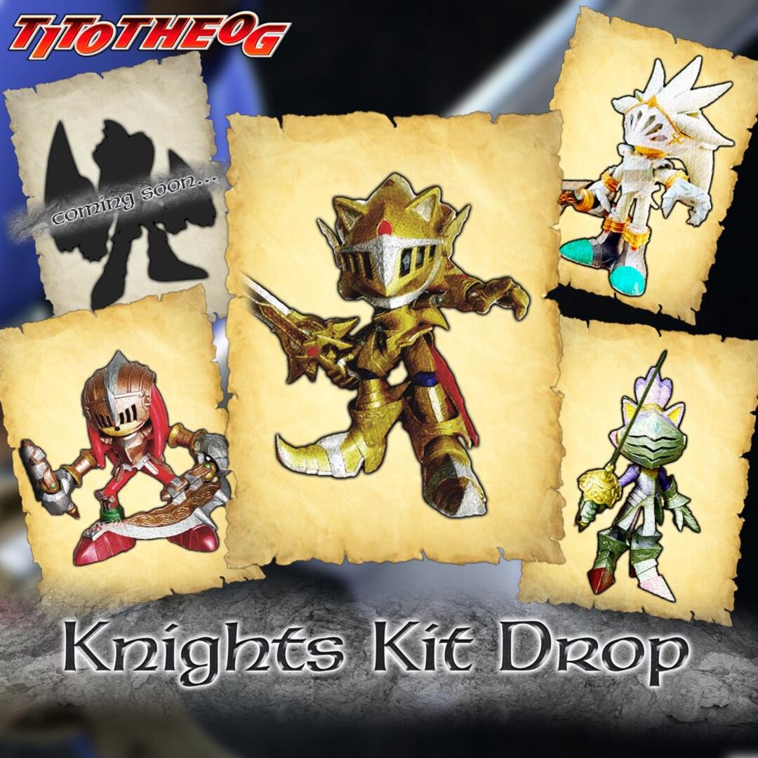 Custom 3D Printed Unpainted Sonic and the Black Knight Excalibur and ...