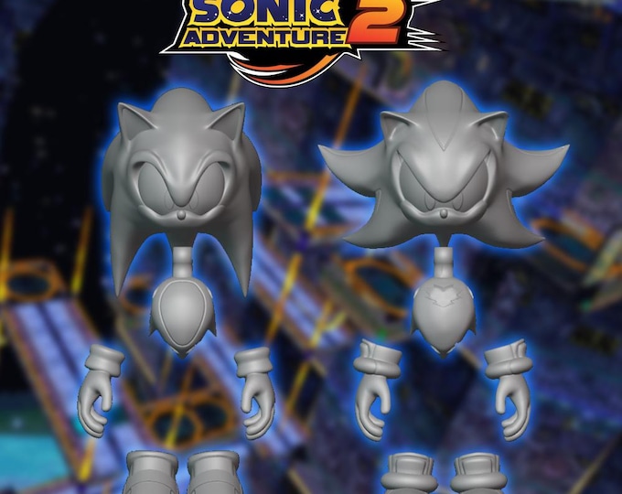 Custom 3D Printed SA2 Sonic and Shadow Kit - Etsy