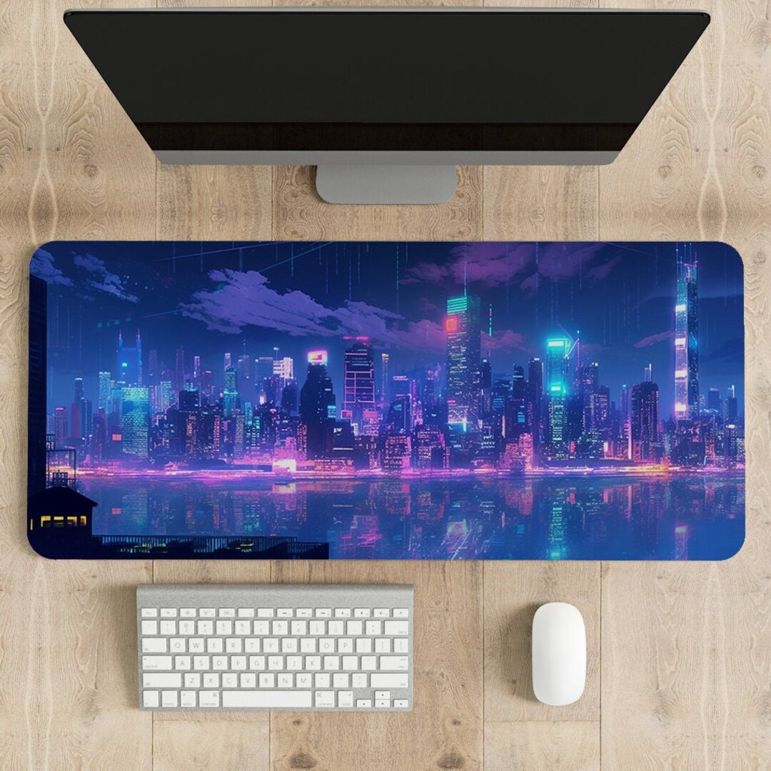 Cyberpunk Desk Mat, LED RGB, Cyberpunk Design, XXL Desk Mat for Gaming ...