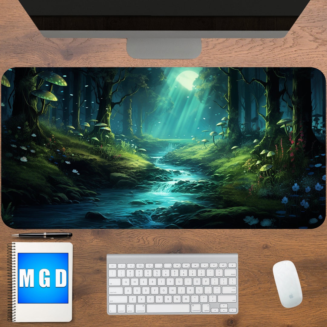 Fantasy Forest Desk Mat, Colorful Desk Mat, Large Fantasy Mousepad ...