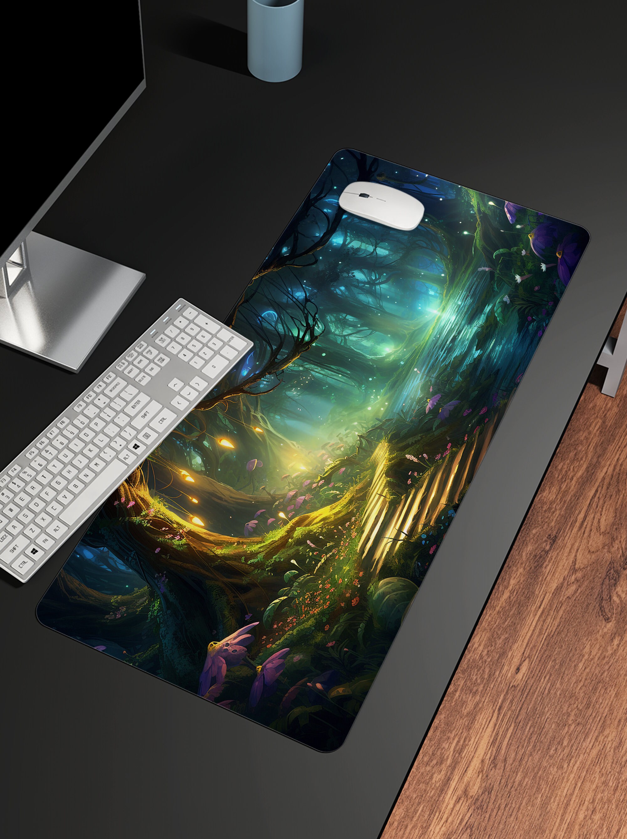 Fantasy Forest Desk Mat, Colorful Desk Mat, Large Fantasy Mousepad ...