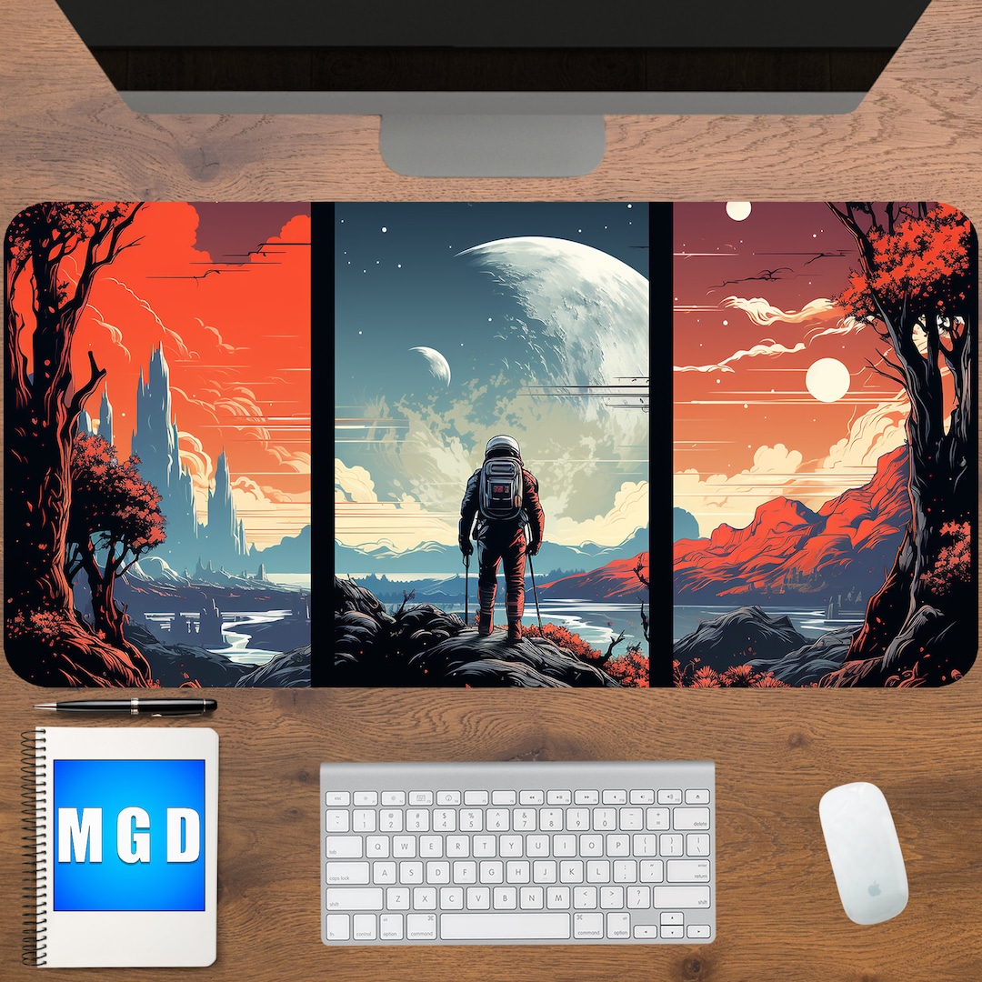 Desk Mat With Space Design Fantasy Sci-fi Astronaut XXL - Etsy