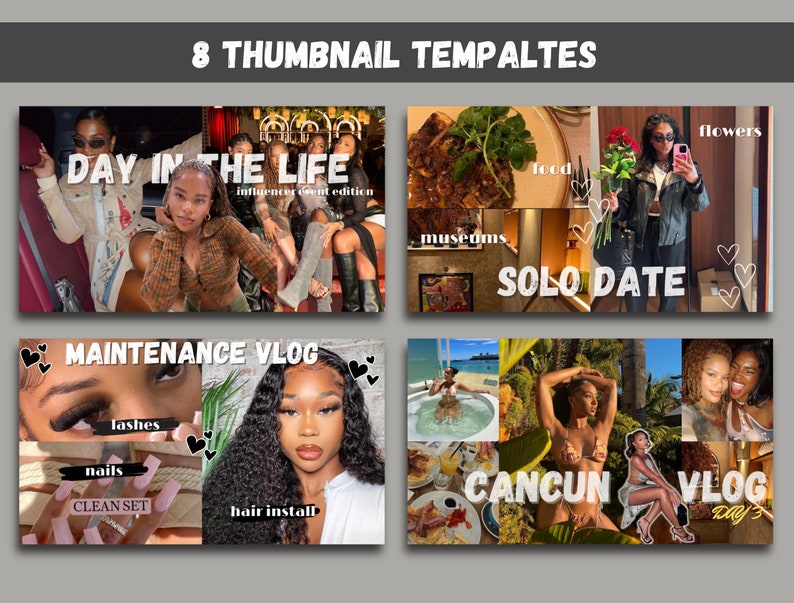 Youtube Thumbnail Modern Aesthetic Youtube Thumbnail Lifestyle Fashion ...