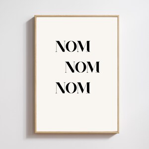 NOM NOM NOM Digital Printable Instant Download Digital Posters Art ...