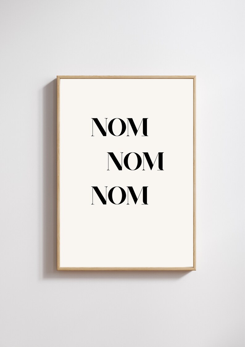 NOM NOM NOM Digital Printable Instant Download Digital Posters Art ...