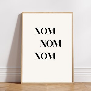 NOM NOM NOM Digital Printable Instant Download Digital Posters Art ...