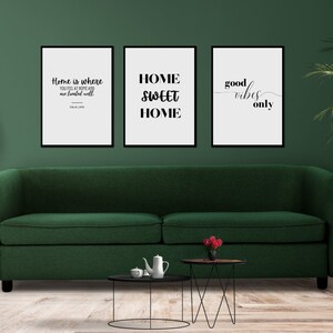 Set of 8 PRINTABLES (free 1 Template) ,home Decor, Living Room Decor ...