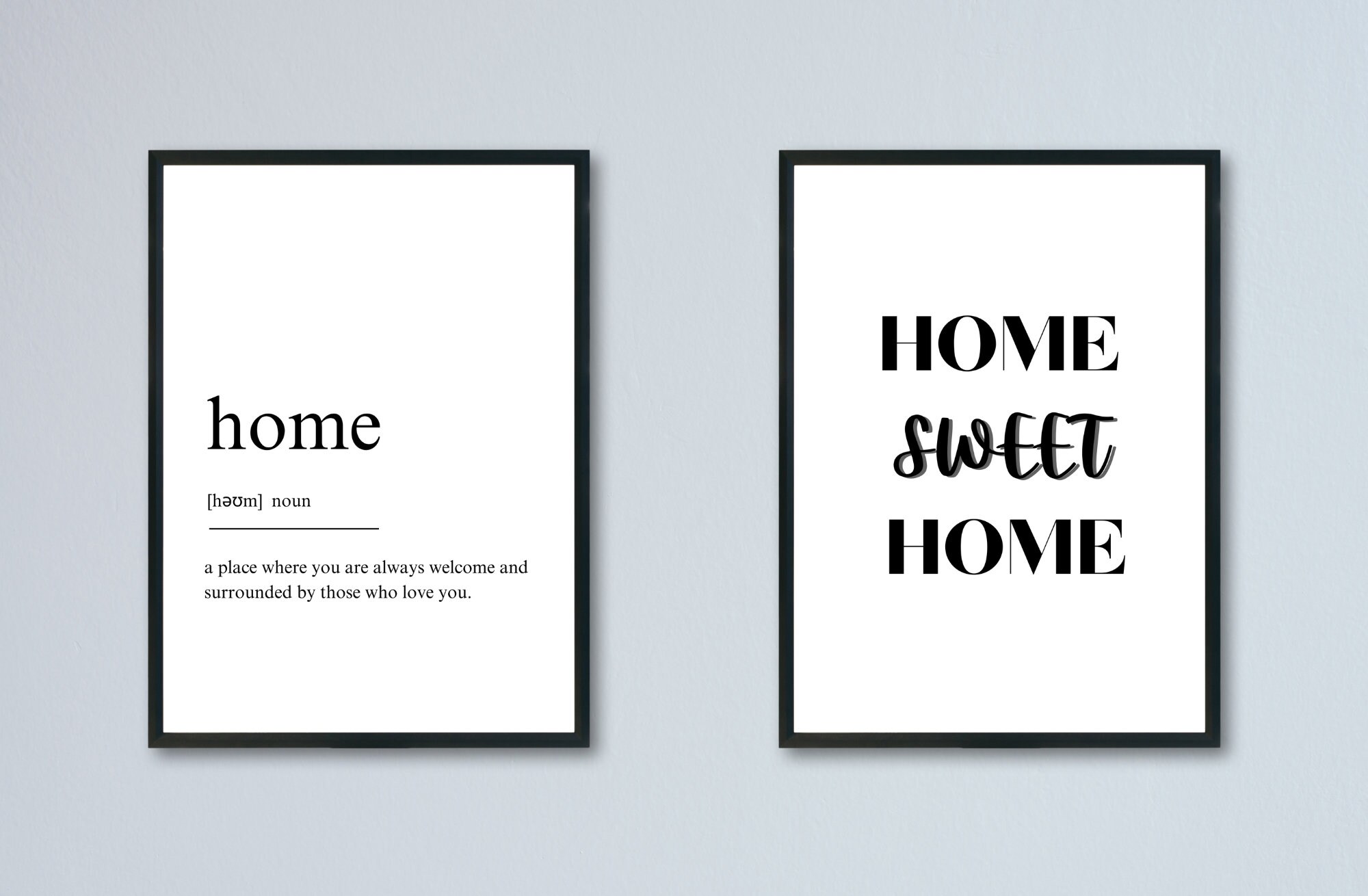 Set of 8 PRINTABLES (free 1 Template) ,home Decor, Living Room Decor ...