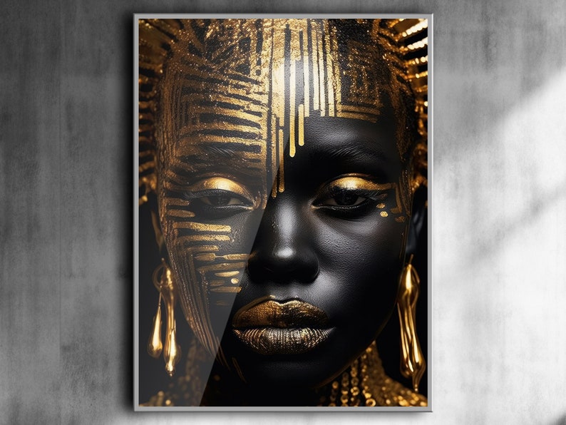 African Gold: Striking Digital Art Download - Etsy