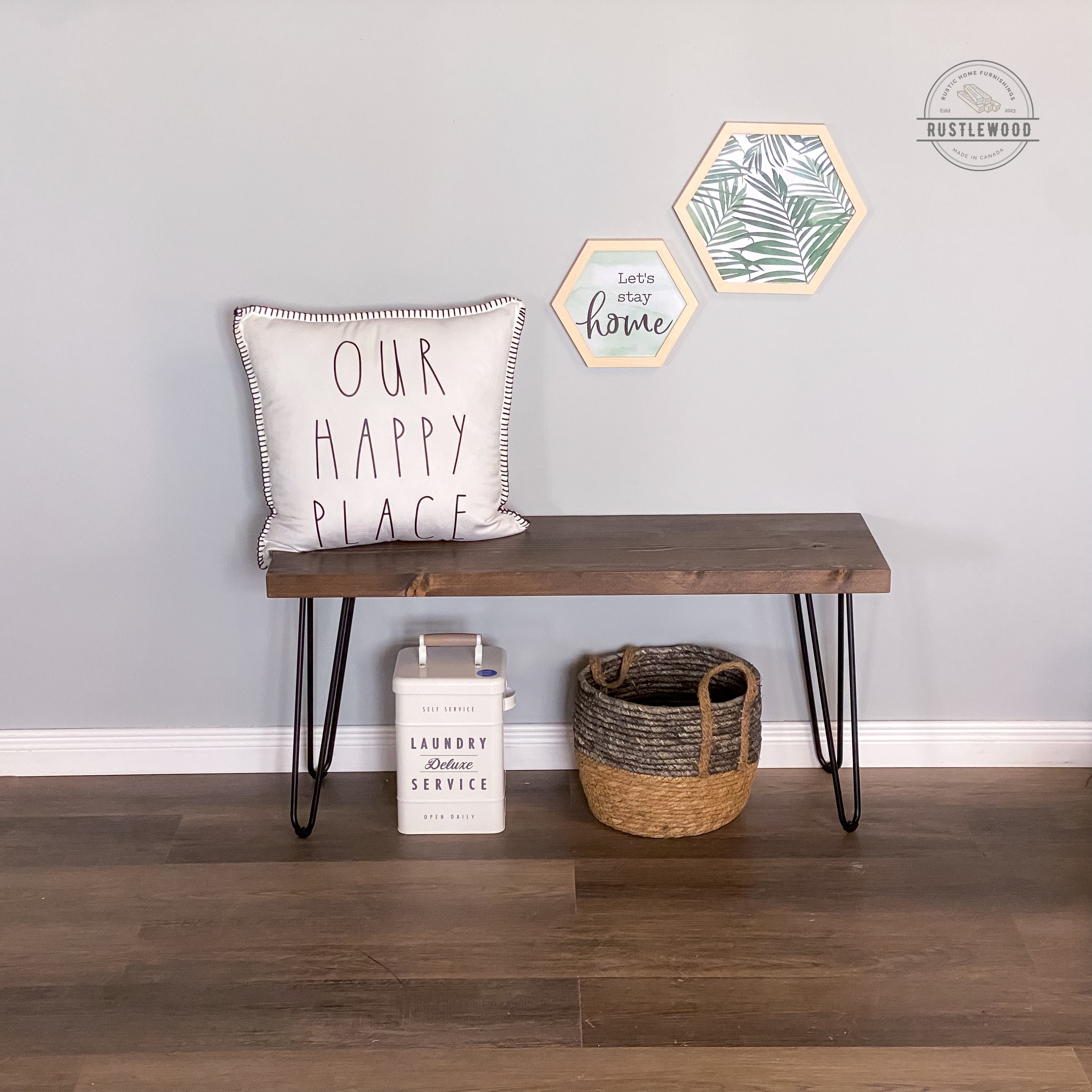 Hairpin Leg Bench | Entryway and Mudroom Furniture | Entryway Bench ...