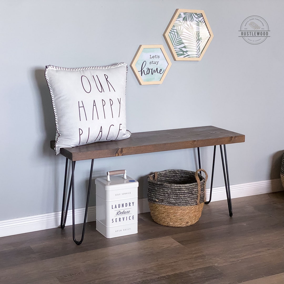 Hairpin Leg Bench | Entryway and Mudroom Furniture | Entryway Bench ...
