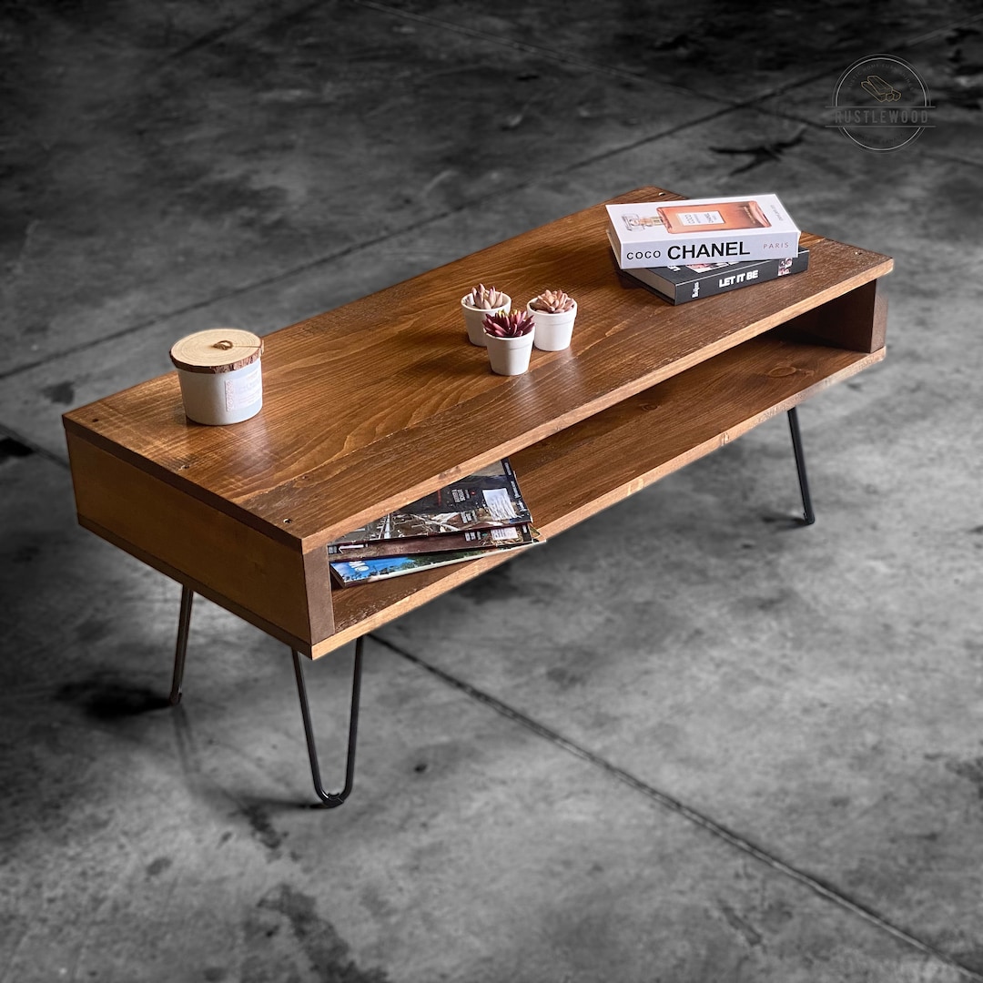 Coffee Table | Hairpin Leg Table, Modern Coffee Table, Rustic Coffee ...