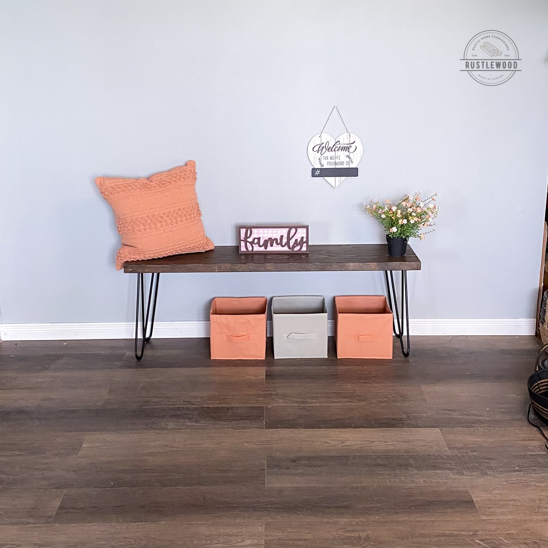 Hairpin Leg Bench | Entryway and Mudroom Furniture | Entryway Bench ...