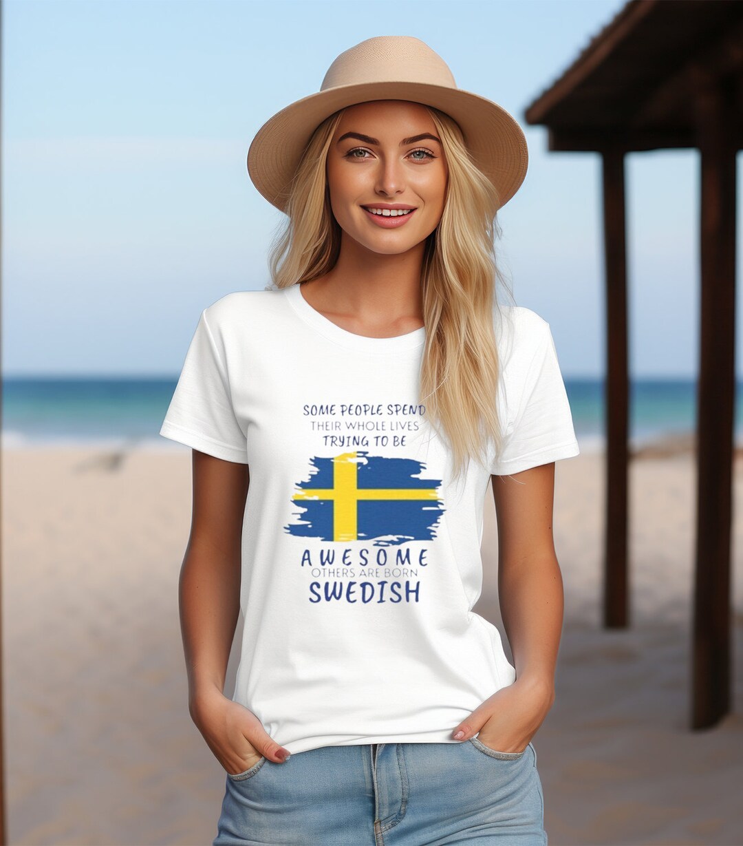 Born Awesome Swedish Shirt | Swedish Gift | Some People Are Born Tee ...