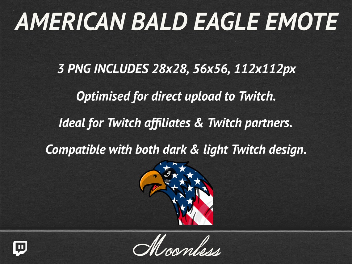American Bald Eagle Emote PNG Digital File Instant Download - Etsy