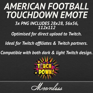 Touchdown Single Emote PNG Digital File Instant Download Twitch Stream ...