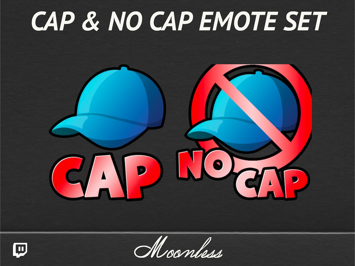 Cap & No Cap Emote Pack - PNG Digital File Instant Download - Twitch ...