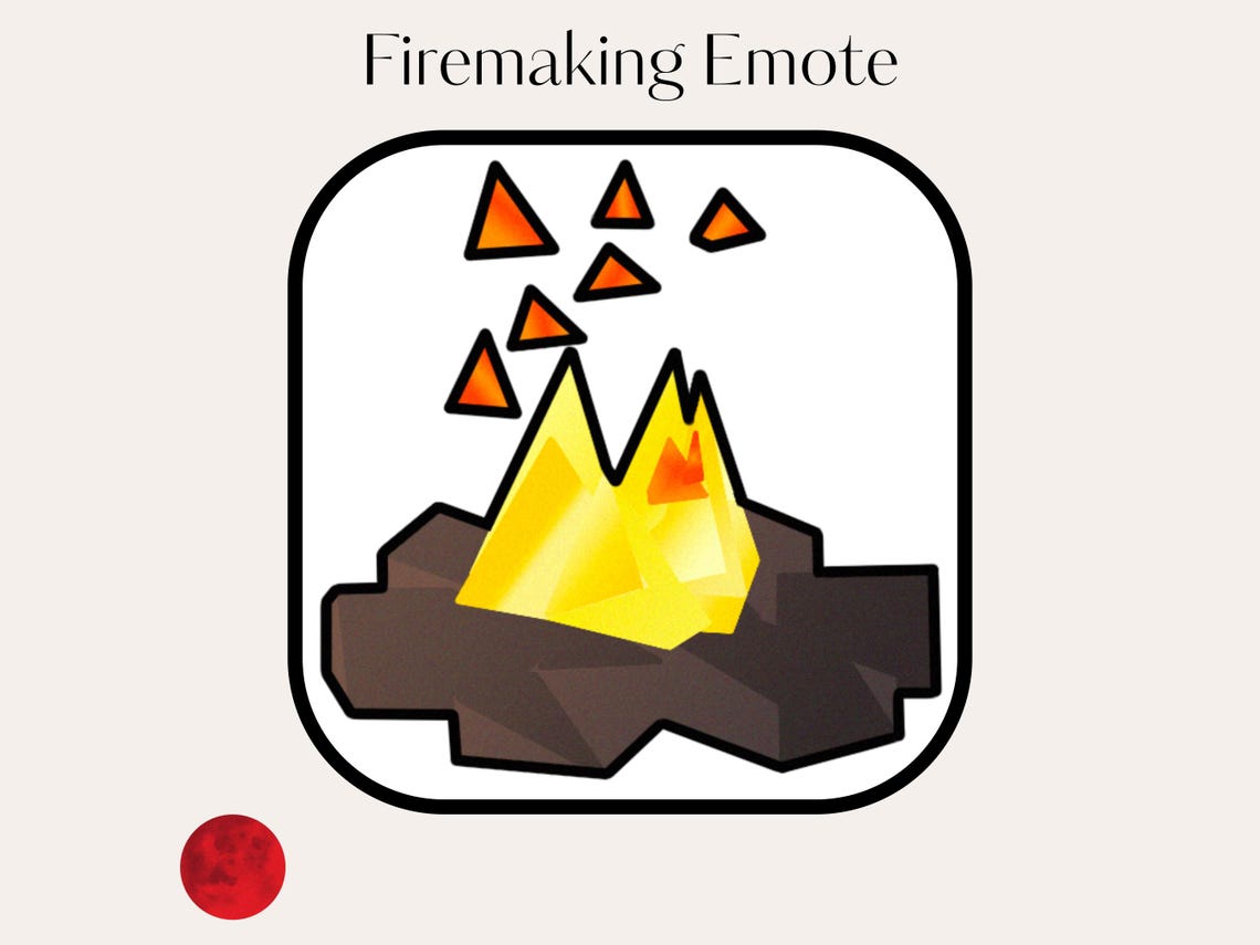 Firemaking Emote - PNG Digital File Instant Download - Twitch Stream ...
