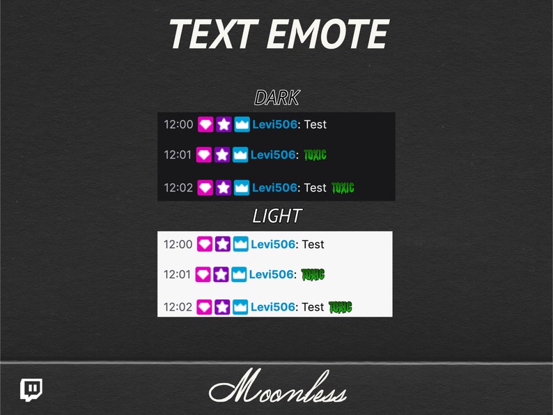 Toxic Text Emote - PNG Digital File Instant Download - Twitch Stream RL ...